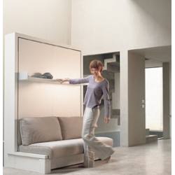 Cartago Deco: CAMA REBATIBLE, Color blanco con craquelados laterales y ...