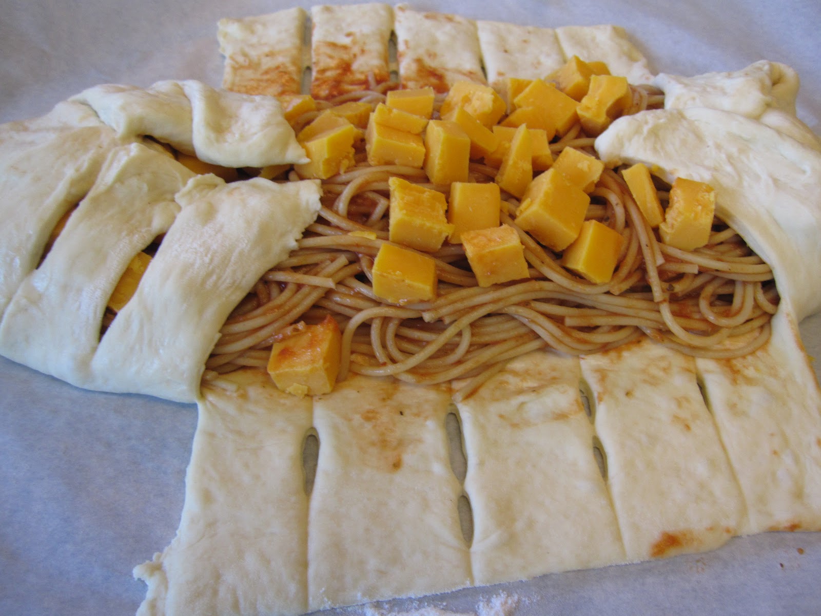 Braided Spaghetti Bread | A Taste of Madness