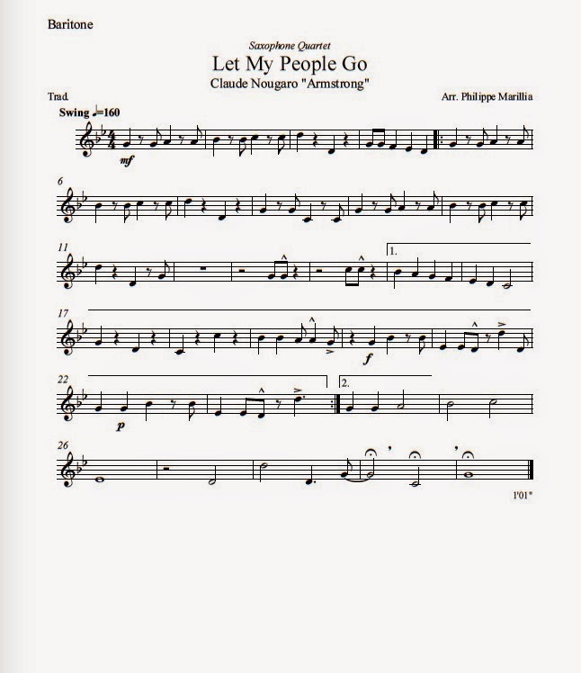 Claude Nougaro - Let My People Go (Armstrong) | Partituras para Saxofon