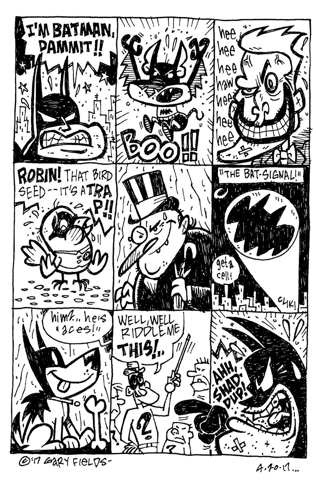 Gary Fields Studios blog: I'm Batman Dammit! comic page