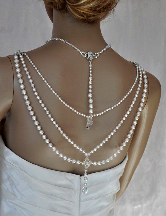 Pearl back necklace designs