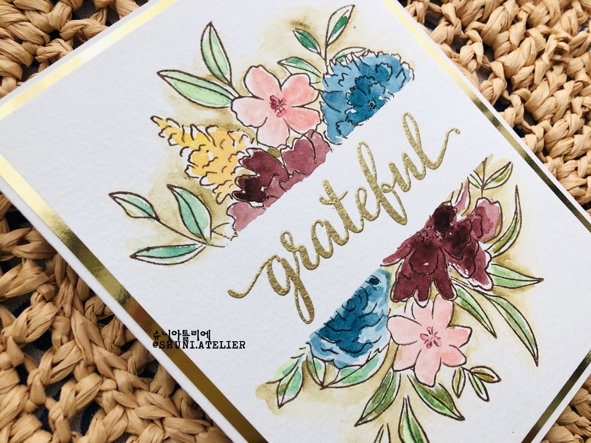 Floral cluster card