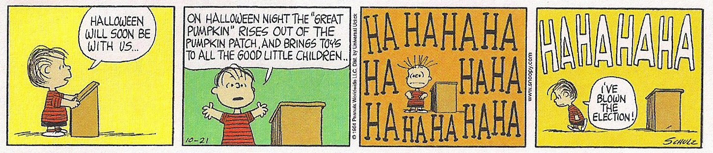 Jason's View from DC: Linus, Elections and the Great Pumpkin