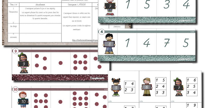 La maternelle de Laurène: Boites à compter - les compléments