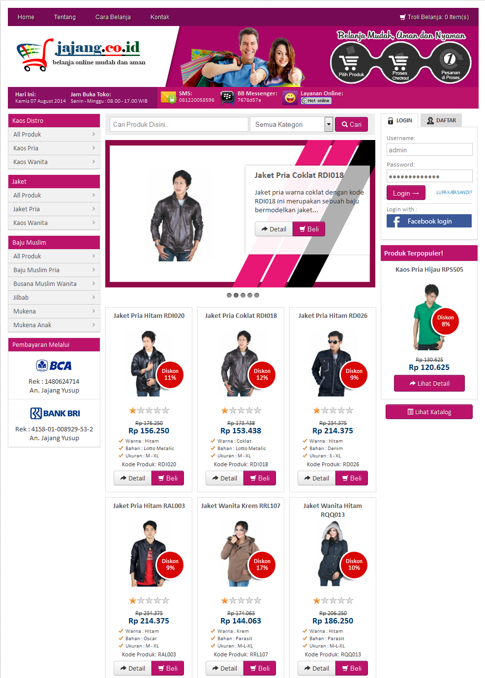Template Toko Online Wordpress Responsive Desain Profesional