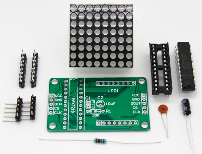 frambuesa-pi: Controlar una matriz LED de 8x8 con MAX7219