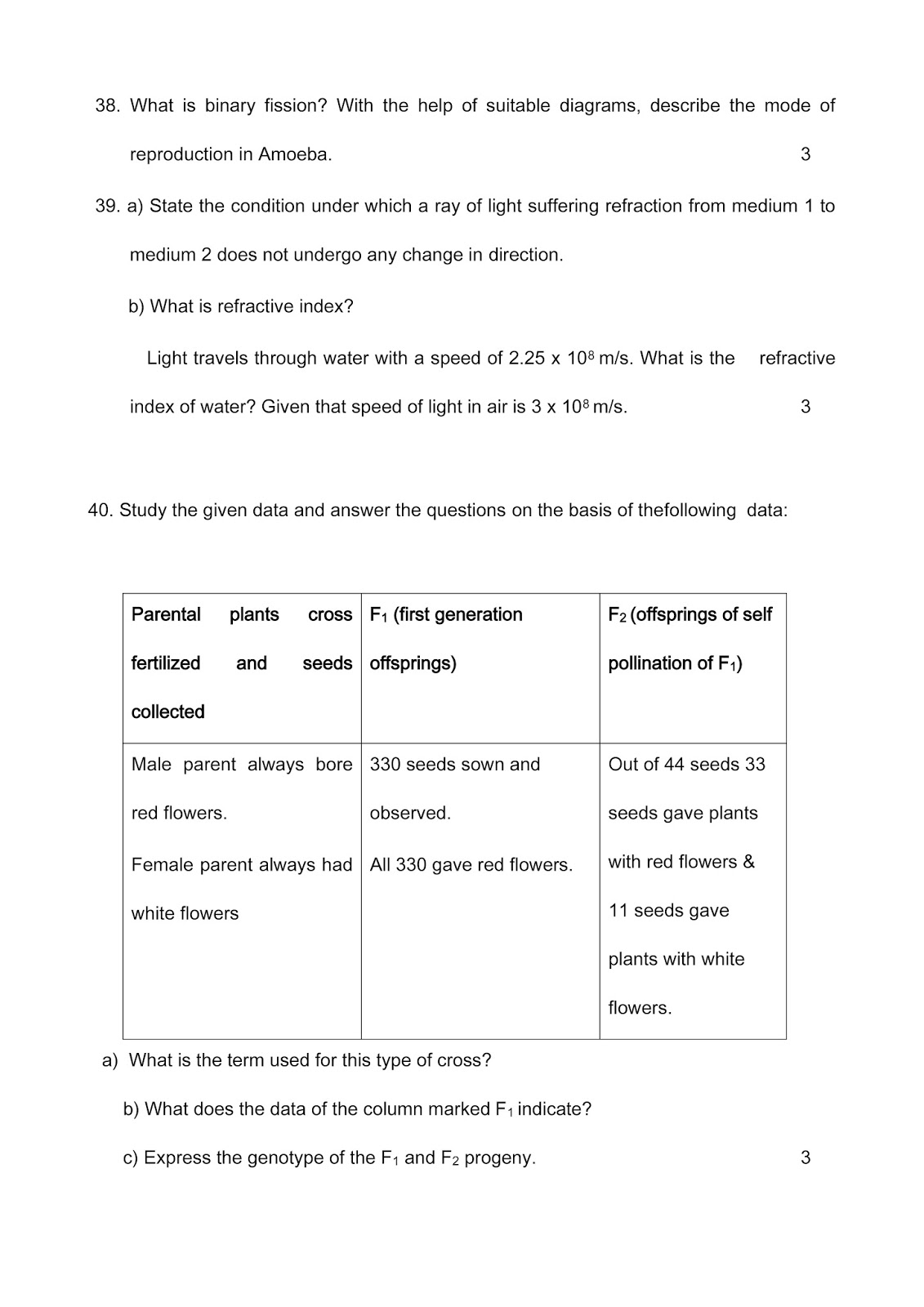 PRACTICE QNS FOR XB SCIENCE