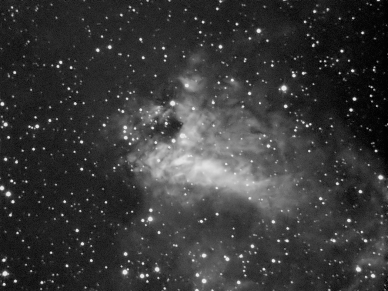 x-bit-astro-imaging: M17 with AstroDMx Capture for Linux and a QHY 5L-II-M