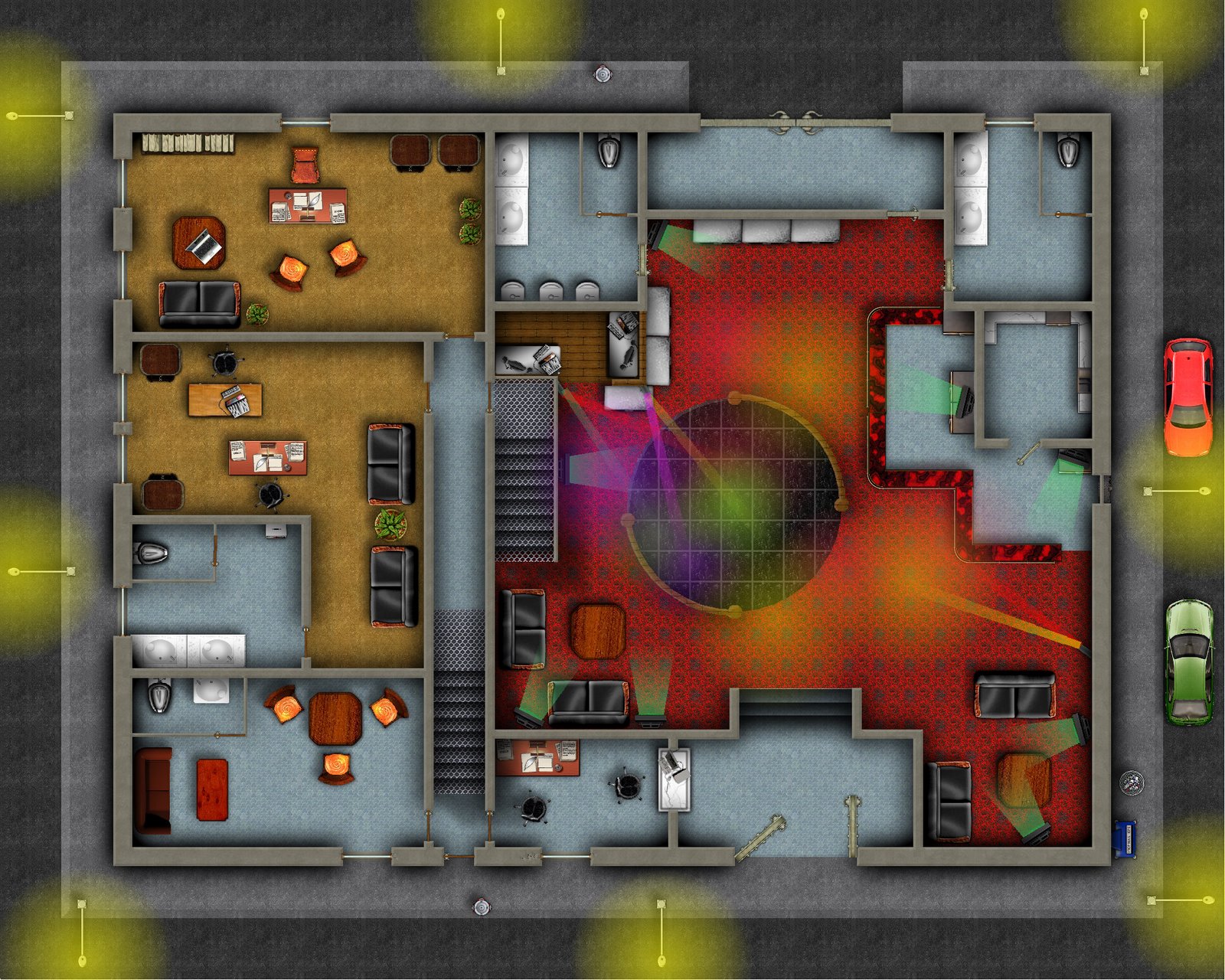 modern nightclub bar rpg map | Tabletop rpg maps, Fantasy city map🦟 ...