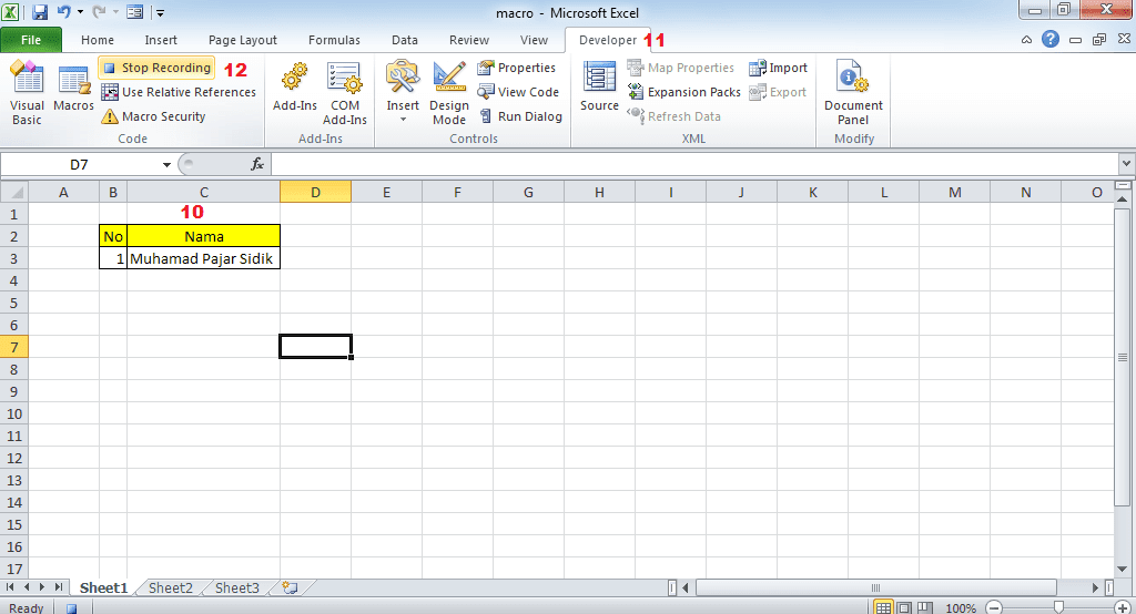 2 Cara Membuat Macro Baru di Excel