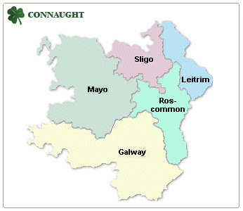 Connaught Map Regional City - Map of Ireland City Regional Political