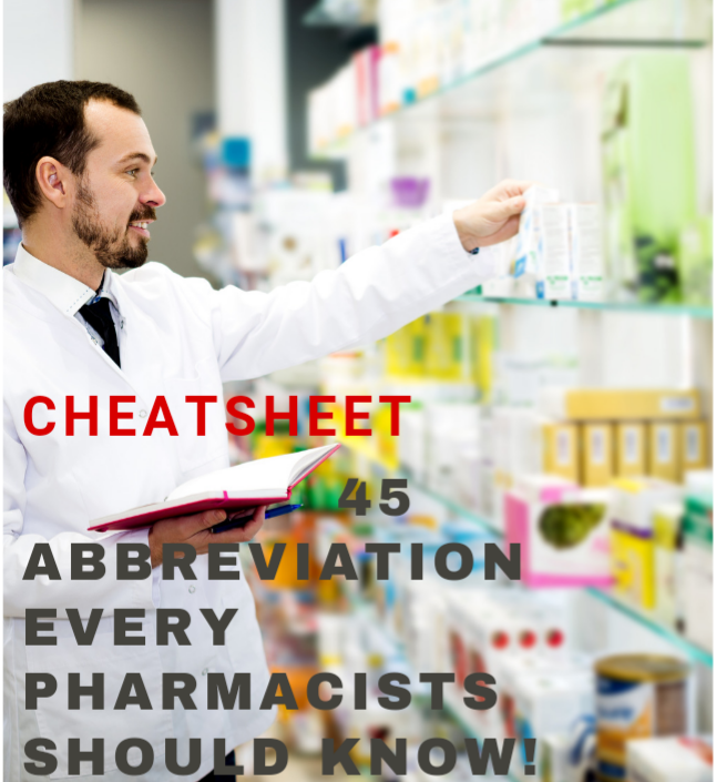 |Abbreviations every Pharmacists should know| |CHEAT SHEET|👩‍🔬👨‍🔬💊