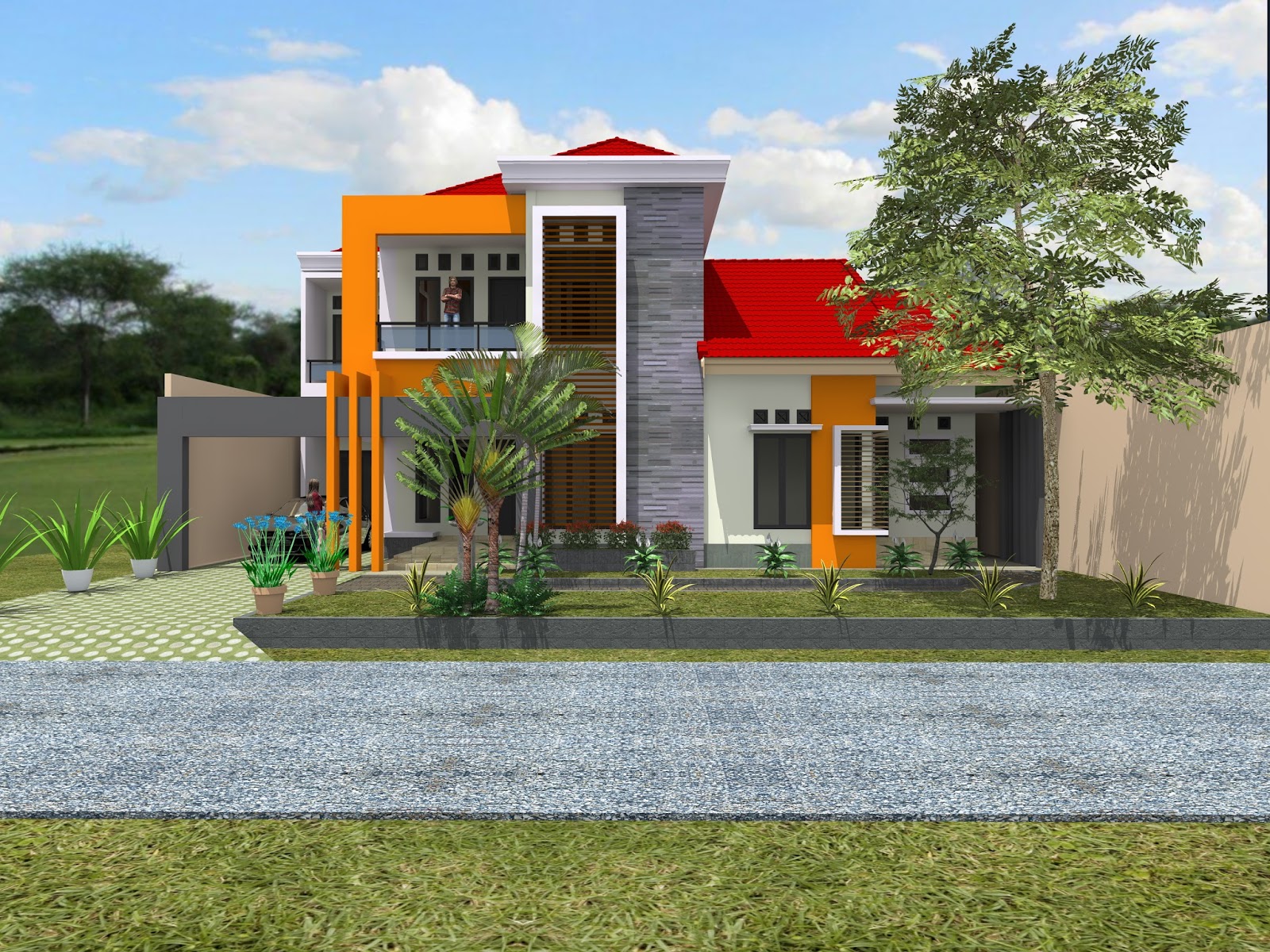 Desain Rumah Hunian Dua lantai - 2mdesain