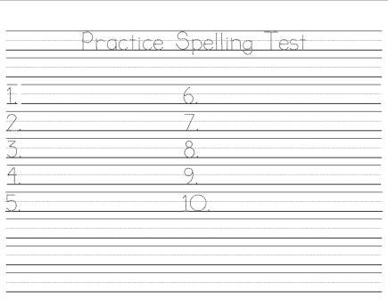 Classroom Freebies Too: Spelling Test Heading