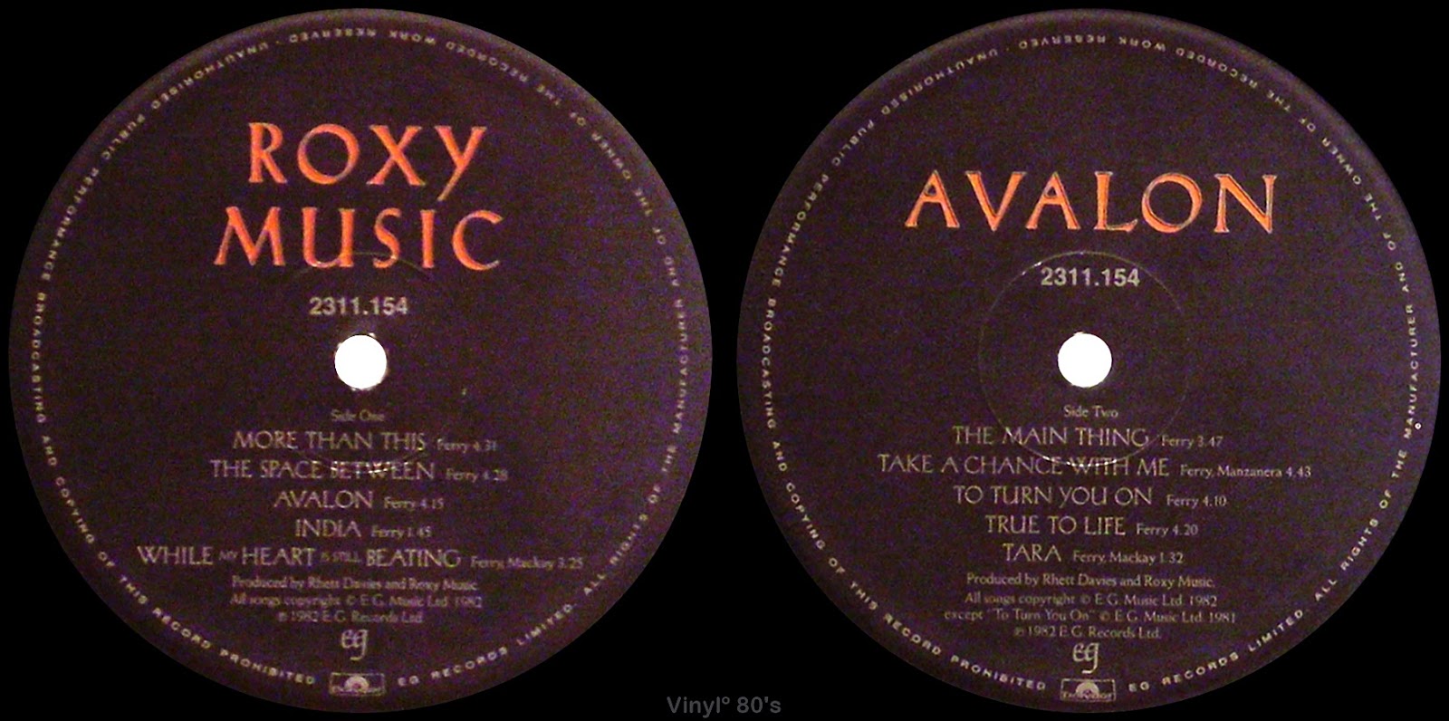 1982 Avalon - Roxy Music - Rockronología