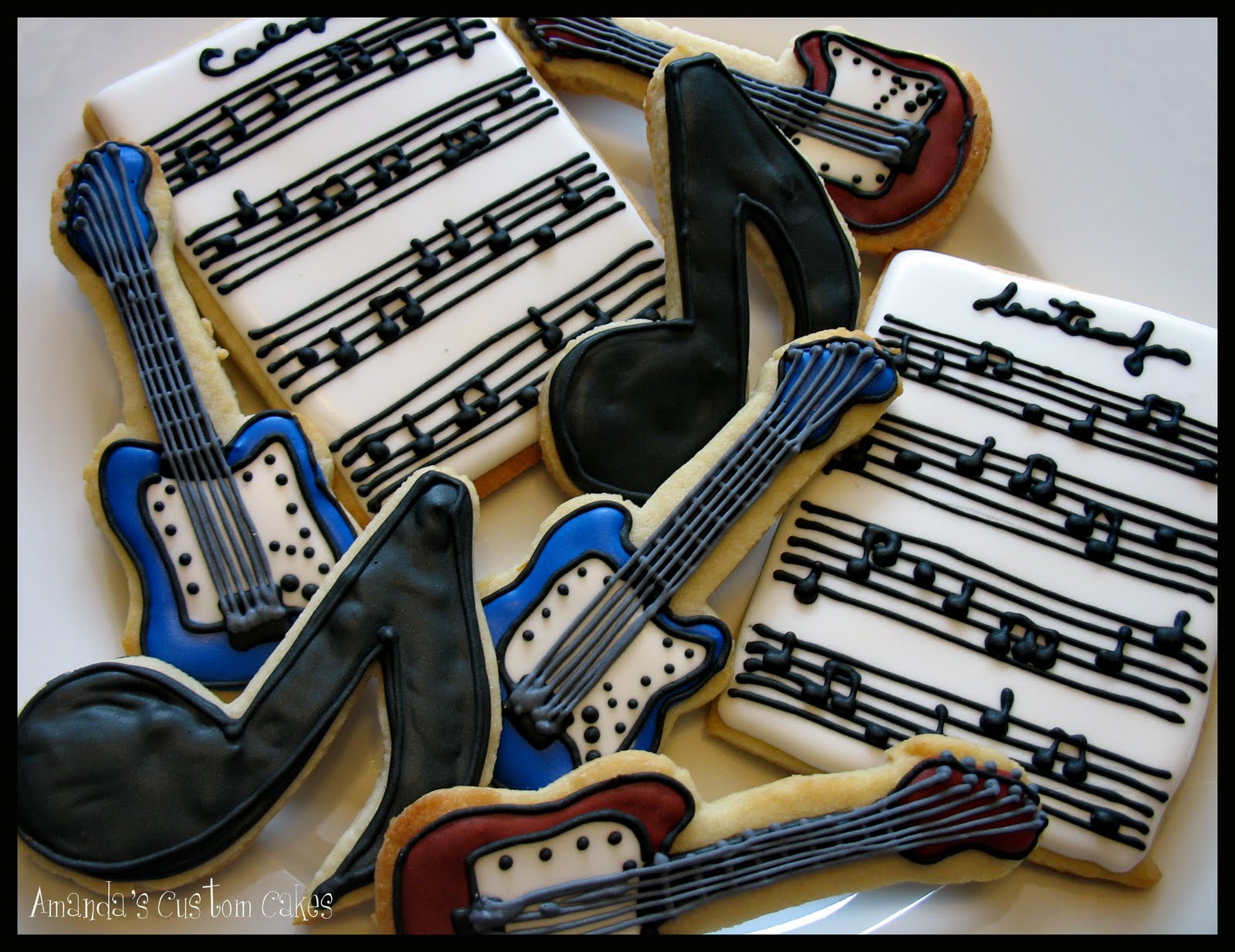 Amanda's Custom Cakes: Music Themed cookies
