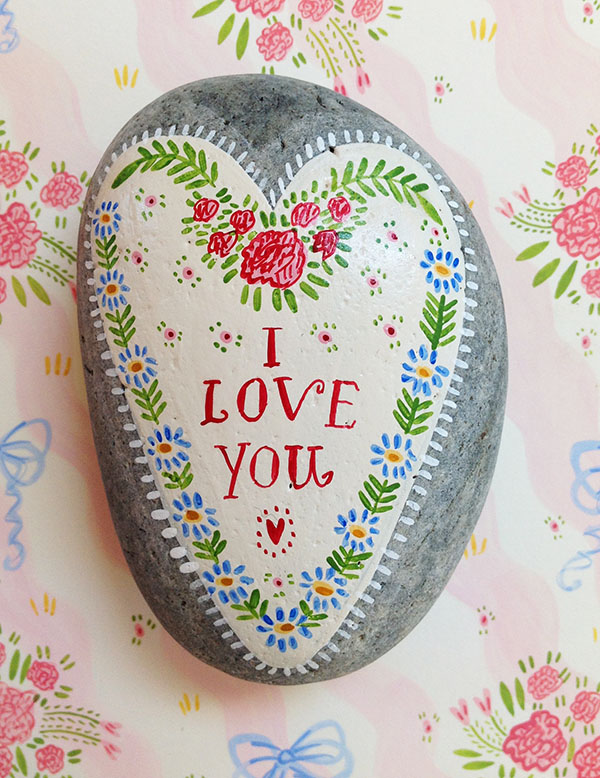 Nantucket Mermaid: Valentine's Day Heart Rocks