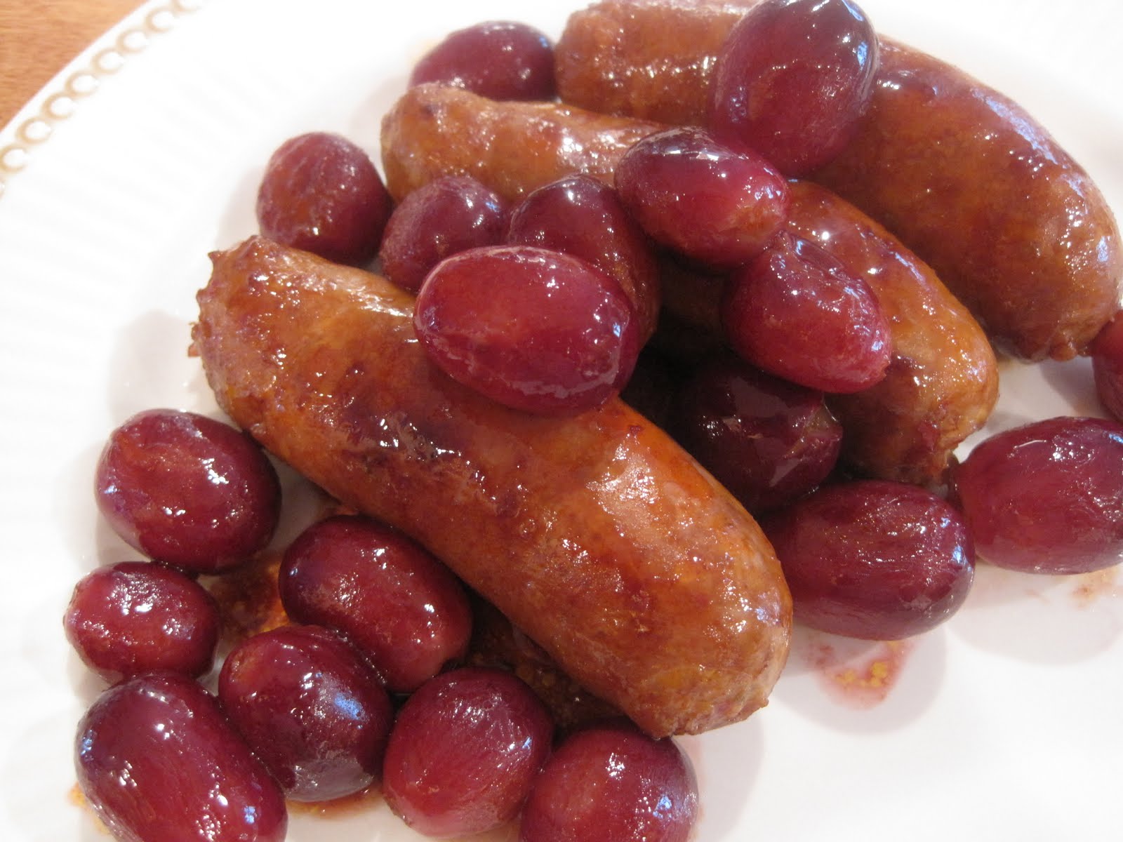 Cooking At Home: Sausage And Grapes