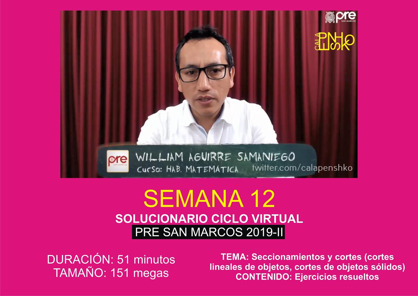 Solucionarios De La Pre San Marcos Habilidad Matemática Semana 12 Pre