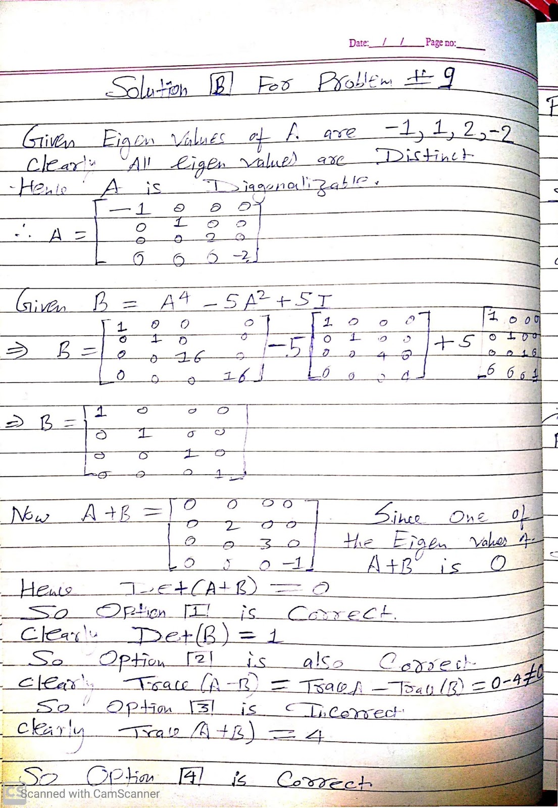 Linear Algebra ( NET ) | Practice Problem with solution - CSIR NET ...