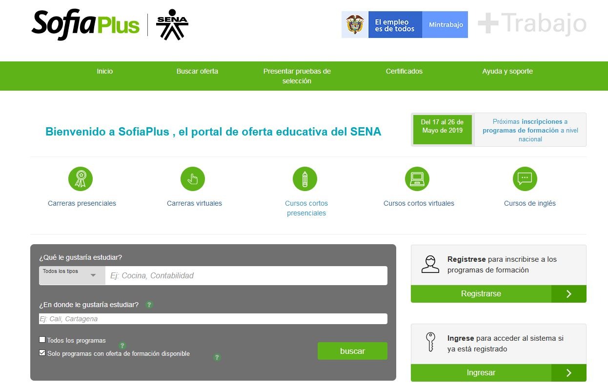 Tipos de plataformas virtuales del sena