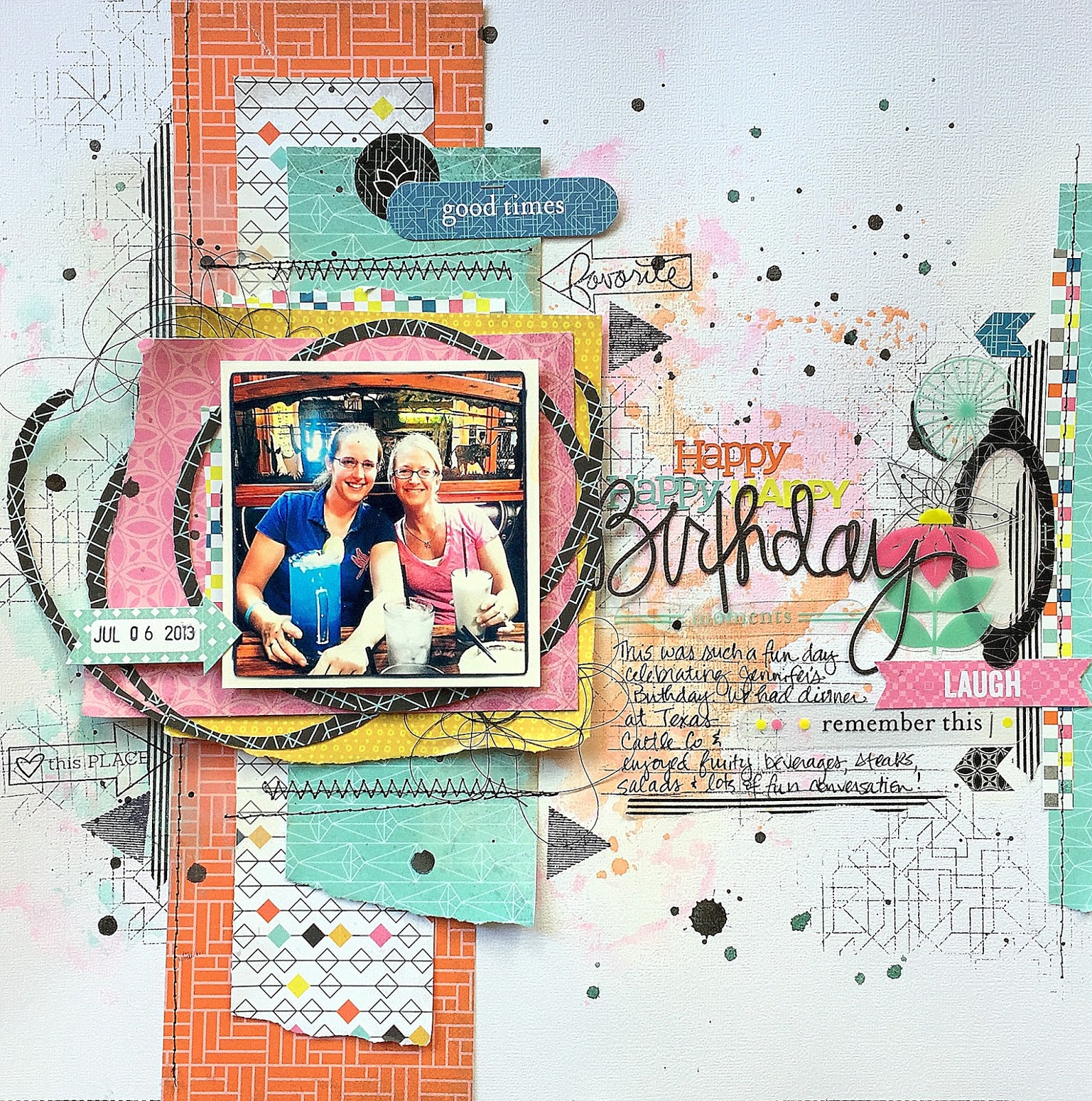 my scraps and more: Happy Birthday layout + a process video!