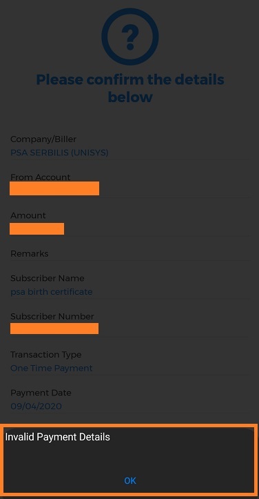 How to fix “Invalid Payment Details” error when paying for your PSA ...