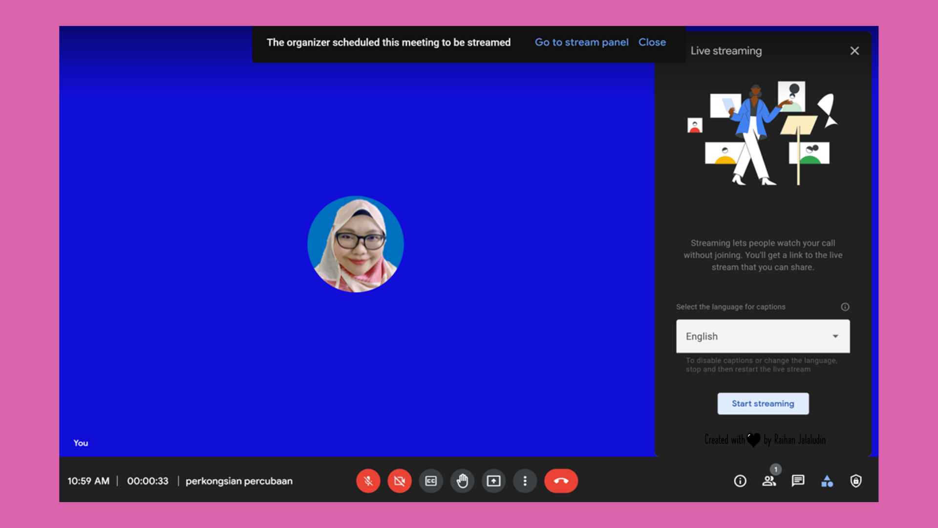 Cara Untuk Live Stream Google Meet - Raihan Jalaludin's Blog