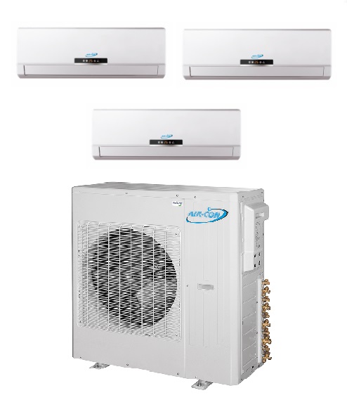 The Best Mini Split: Tri Zone 2×18000 + 9000 BTU 21 SEER.