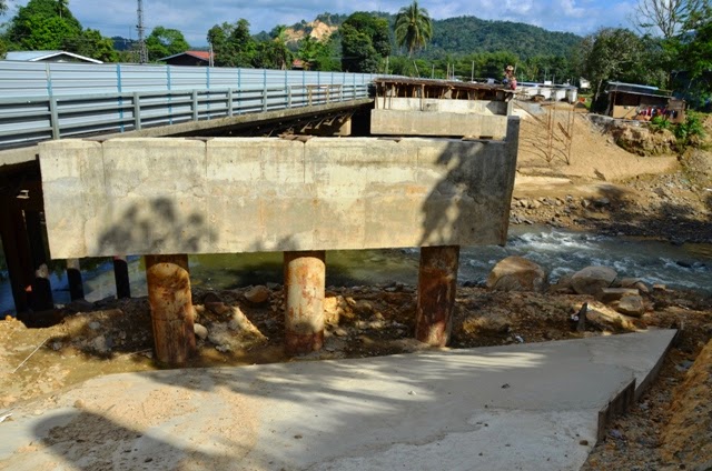Construction of a new bridge at Dambai, Penampang, Sabah