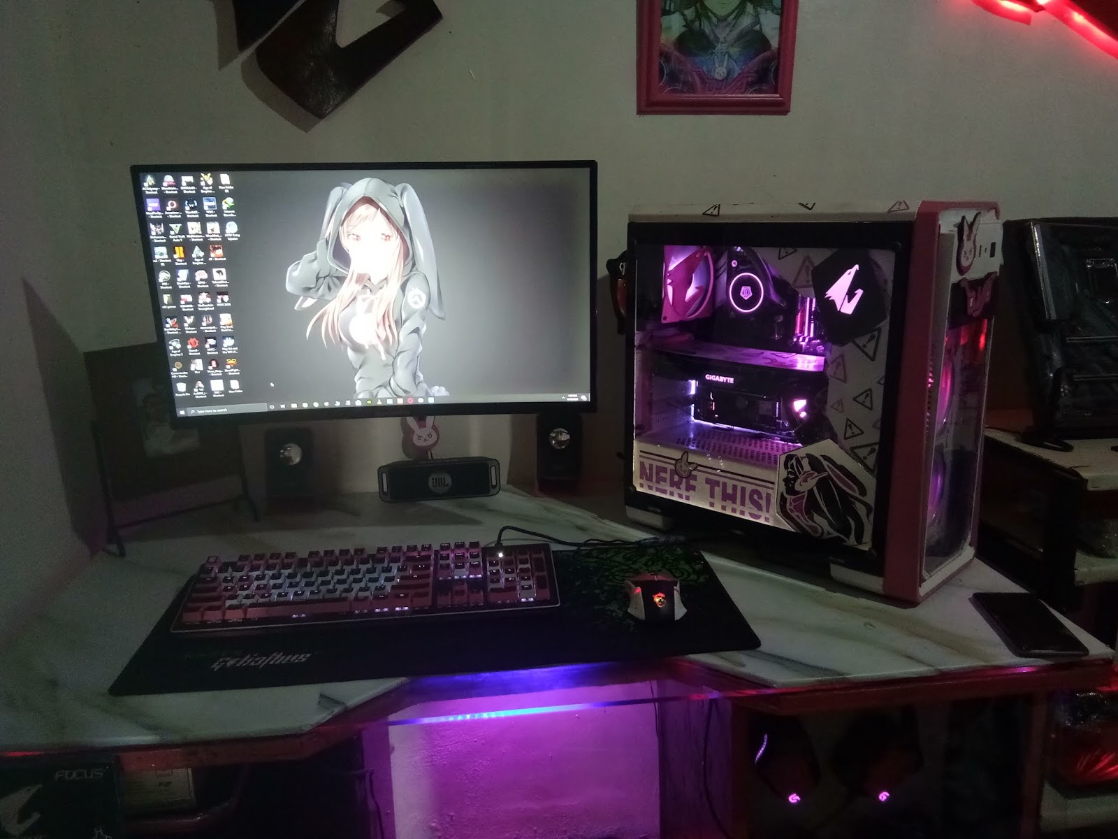 THE DIGITAL WORLD WE SHARES : PC SET UP IDEA: D.Va FROM OVERWATCH