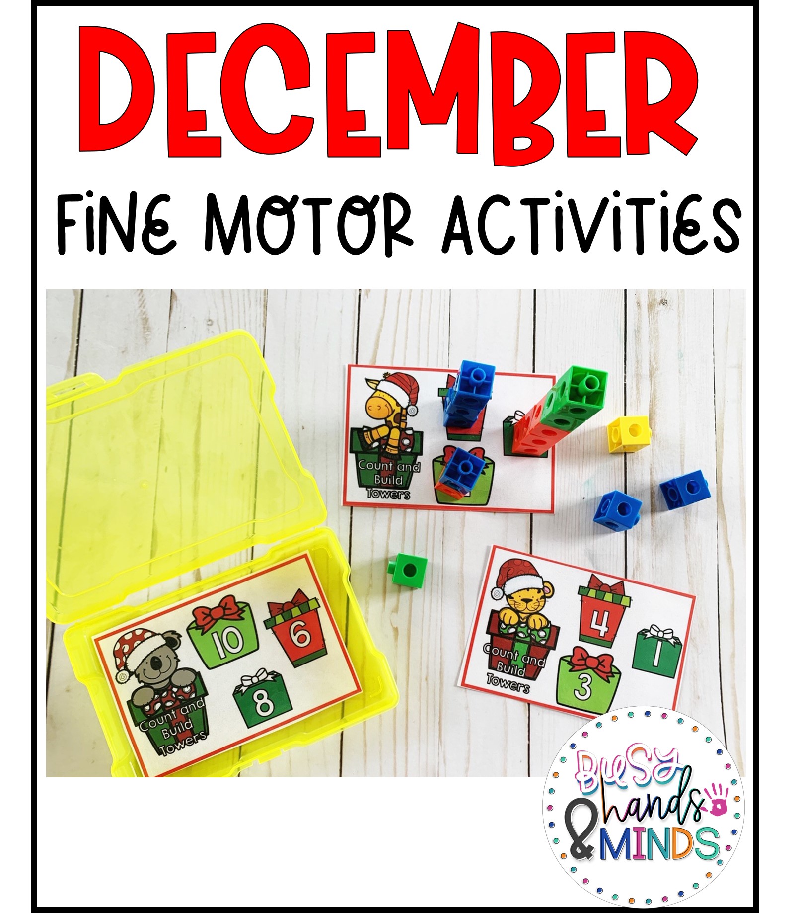 December (Christmas) Fine Motor Task Boxes for Preschool | Busy Hands ...