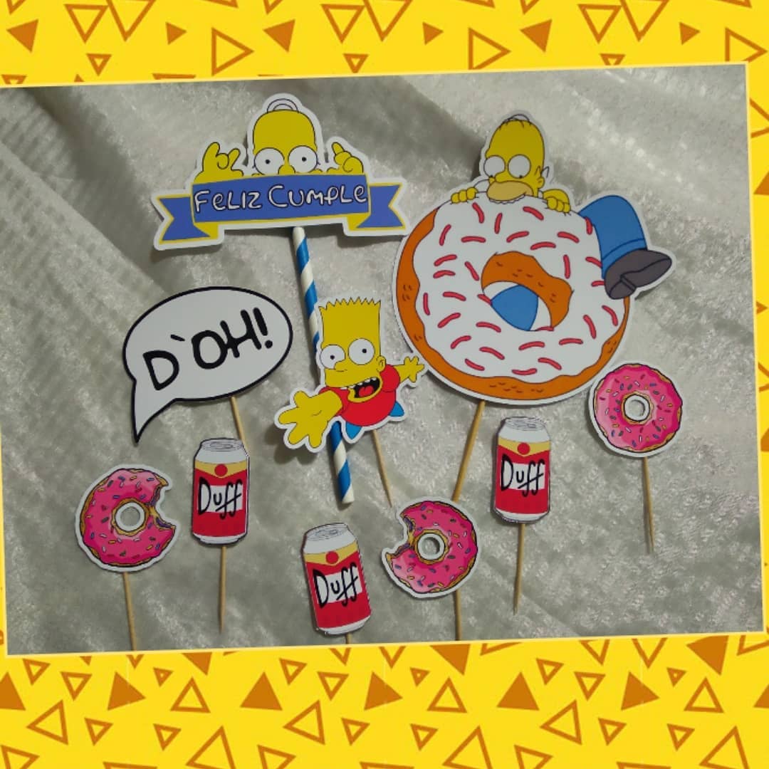 Topper Personalizado Homero Simpsons - Mis Toppers Tus Toppers