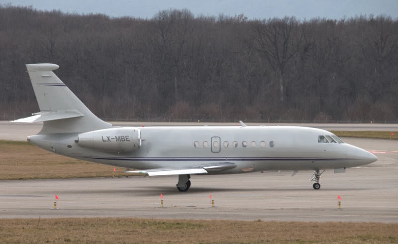 FLUGZEUGE Privatjets etc: LX-MBE Dassault Falcon 2000 F2TH >Saint James
