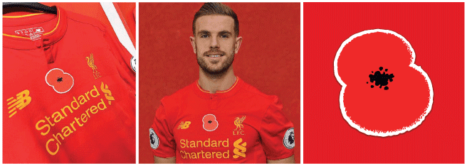 Football teams shirt and kits fan: 2016 Poppy Remembrance Day Patch ...