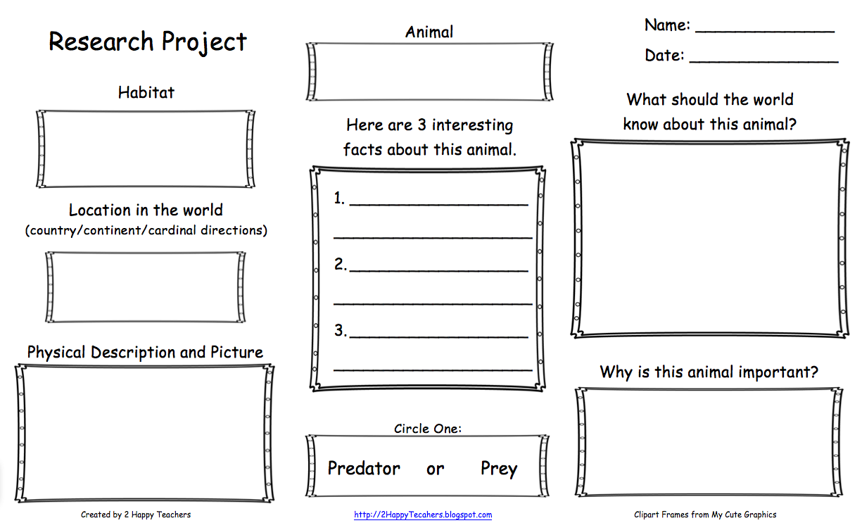 2 Happy Teachers: Research Sheets