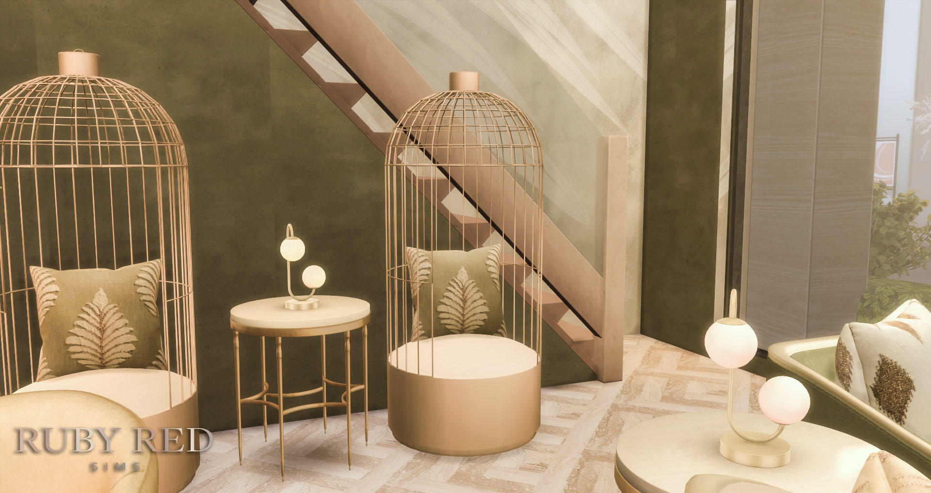 Sims 4 - November: Aura Lounge + CC Set [Ruby Red Sims]