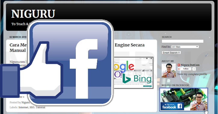 Membuat Link Ke Facebook Secara Manual Pada Blogspot - Niguru Indonesia