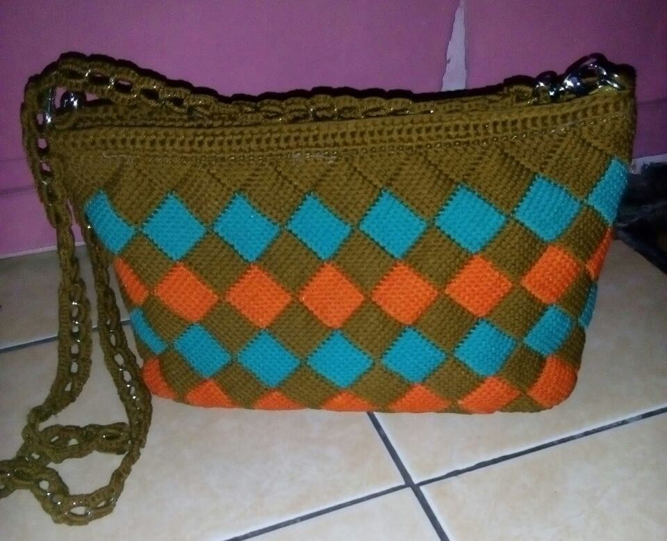 Kreasi Iva: RAJUTAN MOTIF PAPAN CATUR