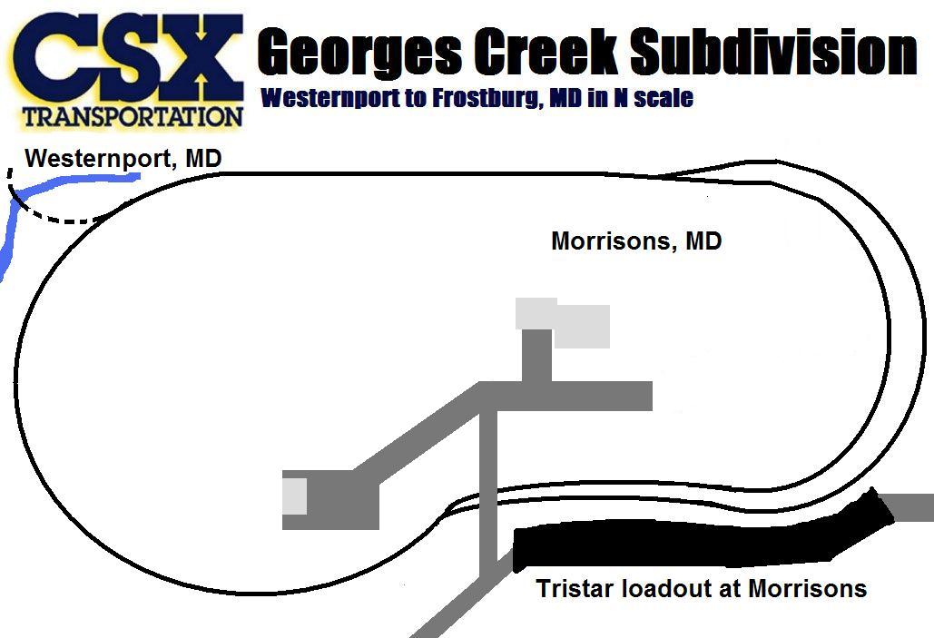 CSX Georges Creek Subdivision in N scale | TrainBoard.com - The ...