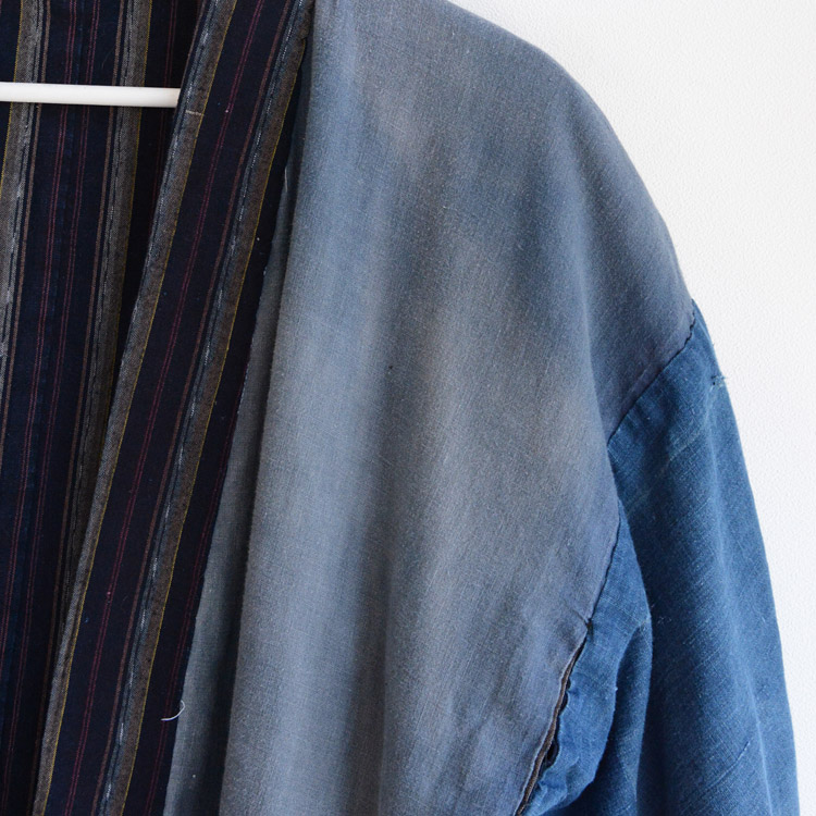 素晴らしいクレイジーパターンの藍染野良着 | Crazy Pattern Noragi Jacket