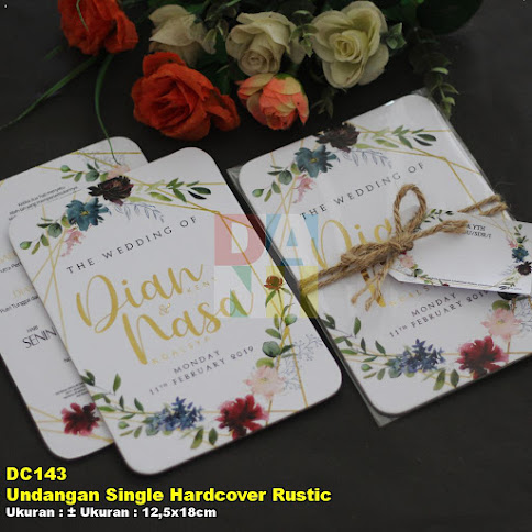Undangan Single Hardcover Rustic | Souvenir Pernikahan