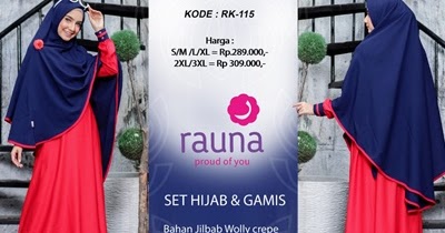 KOLEKSI GAMIS SET RAUNA TERBARU RK 115