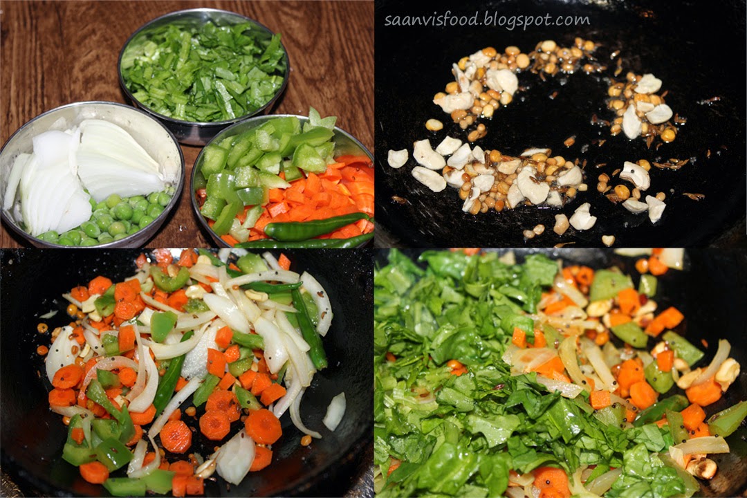 Saanvis food: Vegetable Semiya Upma/ Vermicelli upma