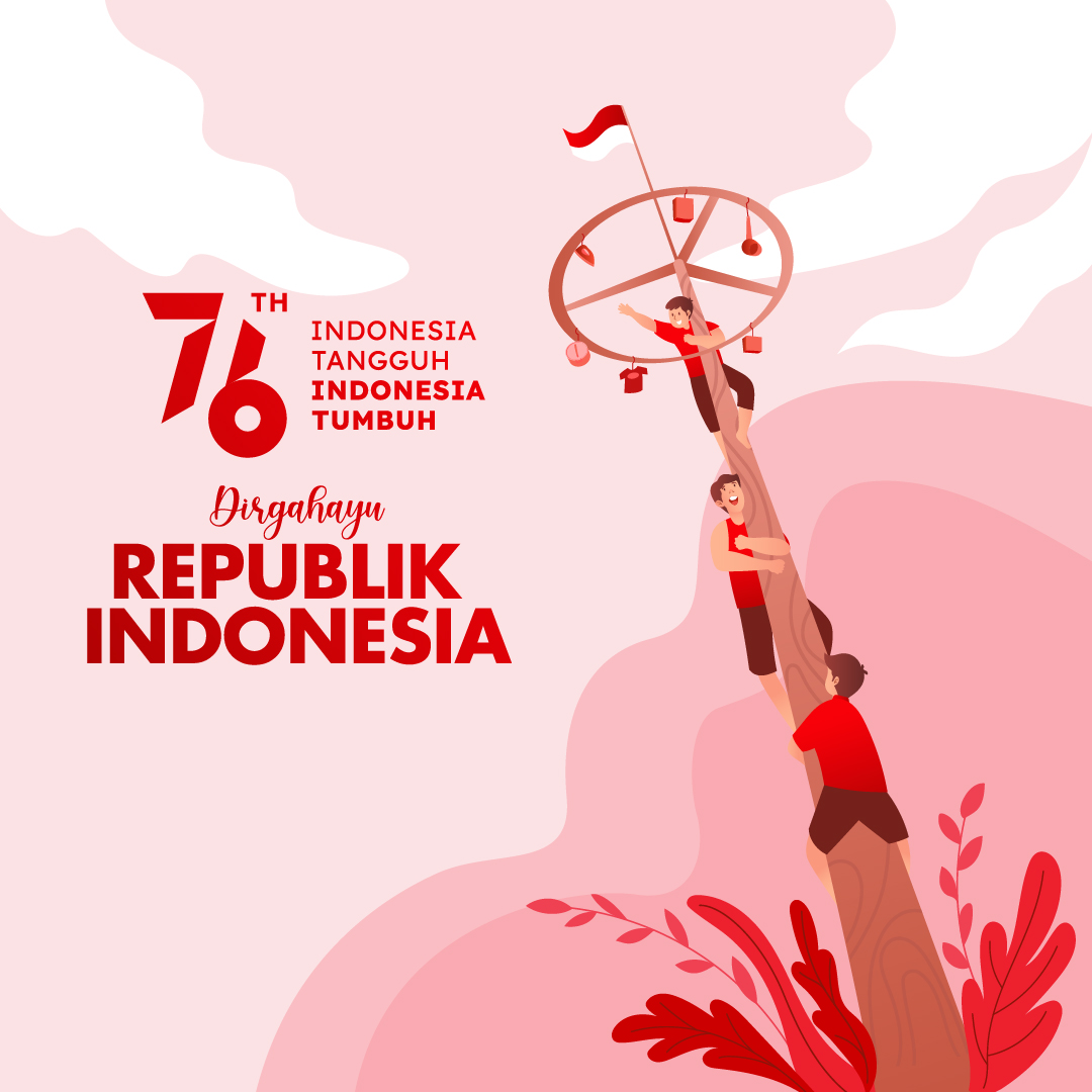 Poster Gambar Ucapan HUT RI Ke-76 | Dirgahayu Republik Indonesia - SKETZHBOOK