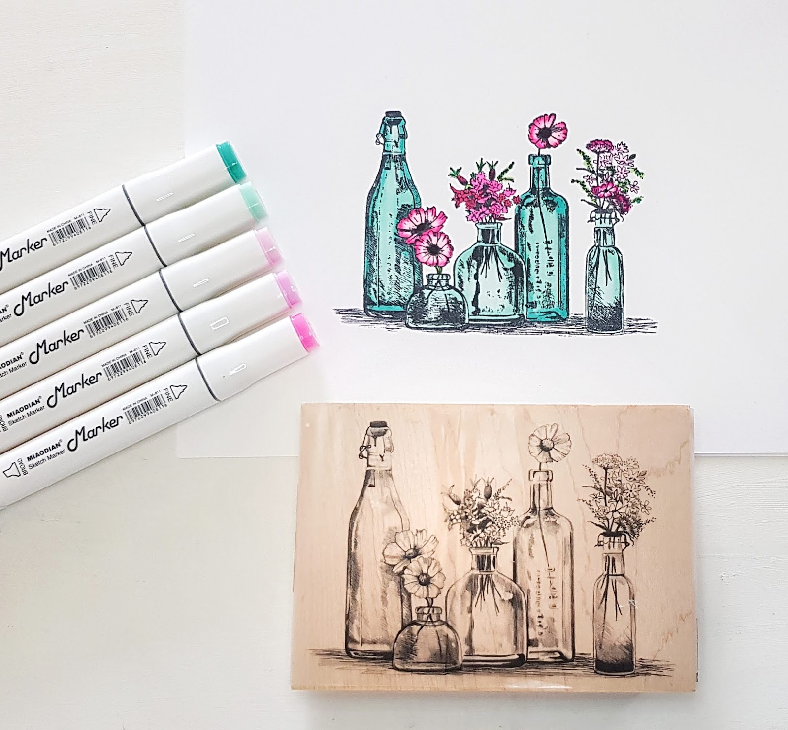 Vintage Bottles - March Craft Stamper