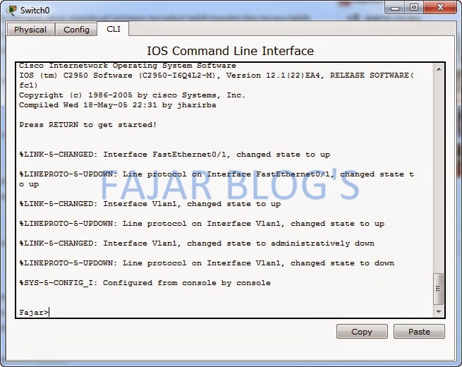 Konfigurasi Switch: Mengubah Nama Switch - Fajar Blog