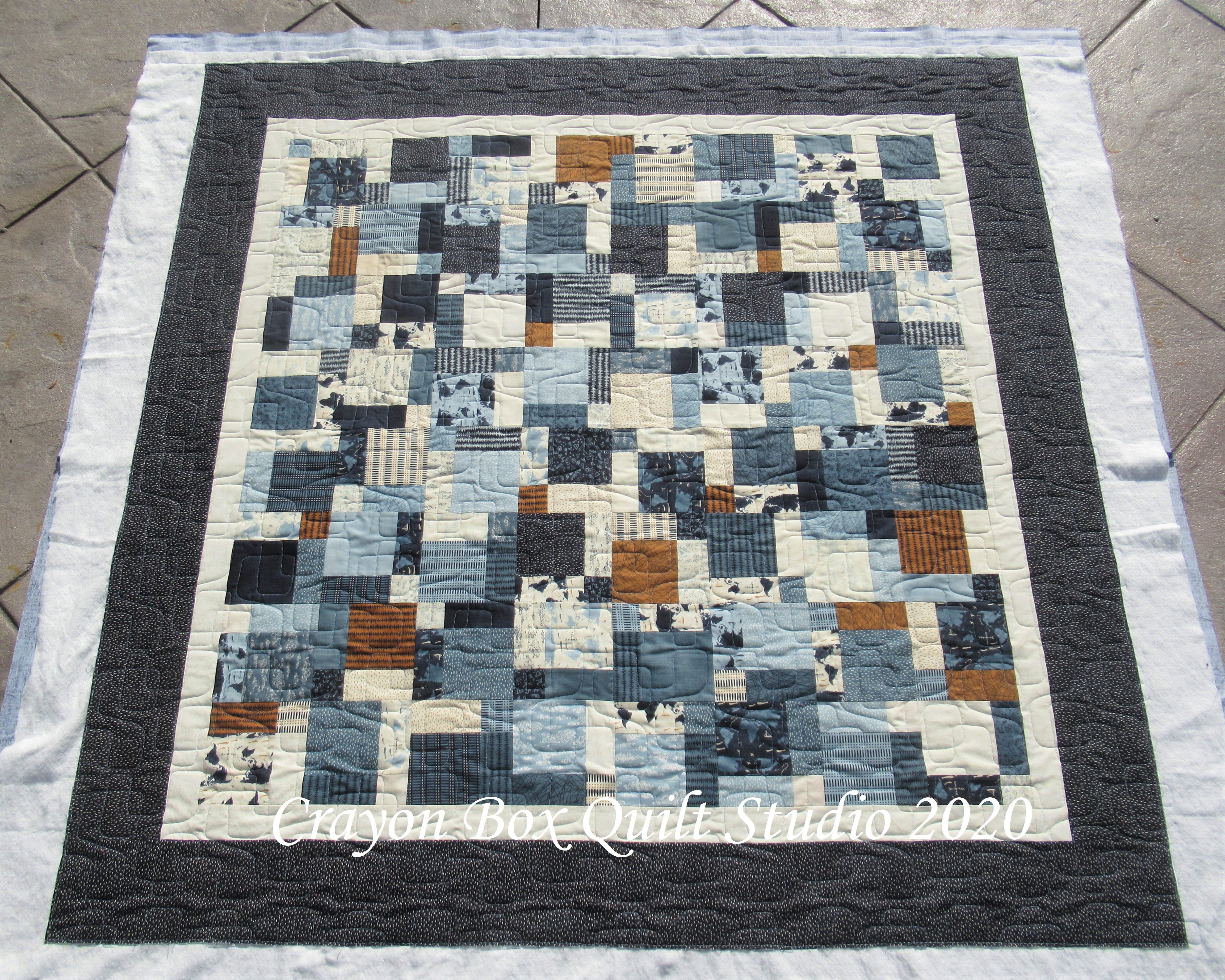 Crayon Box Quilt Studio: Colleen's Blue Quilt