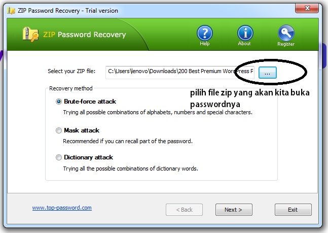 Cara membuka password wizard - dbdiki