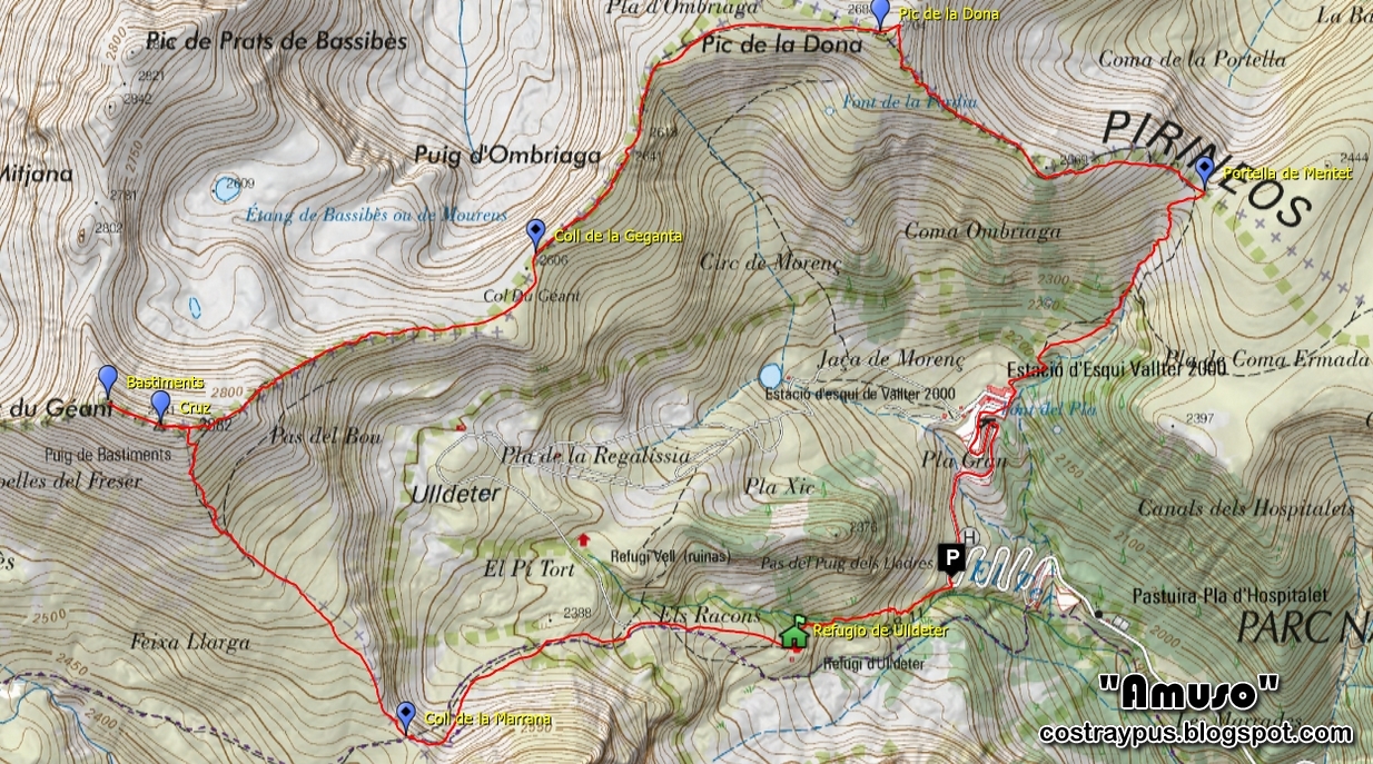 Amuso: Bastiments y Pic de la Dona desde Vallter 2000. Ruta circular